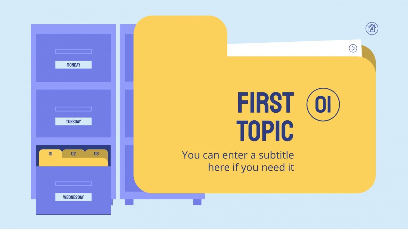 Interactive File Cabinets Google Slides & PowerPoint template