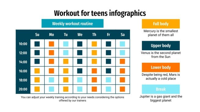 Workout for Teens Infographics | Google Slides & PowerPoint