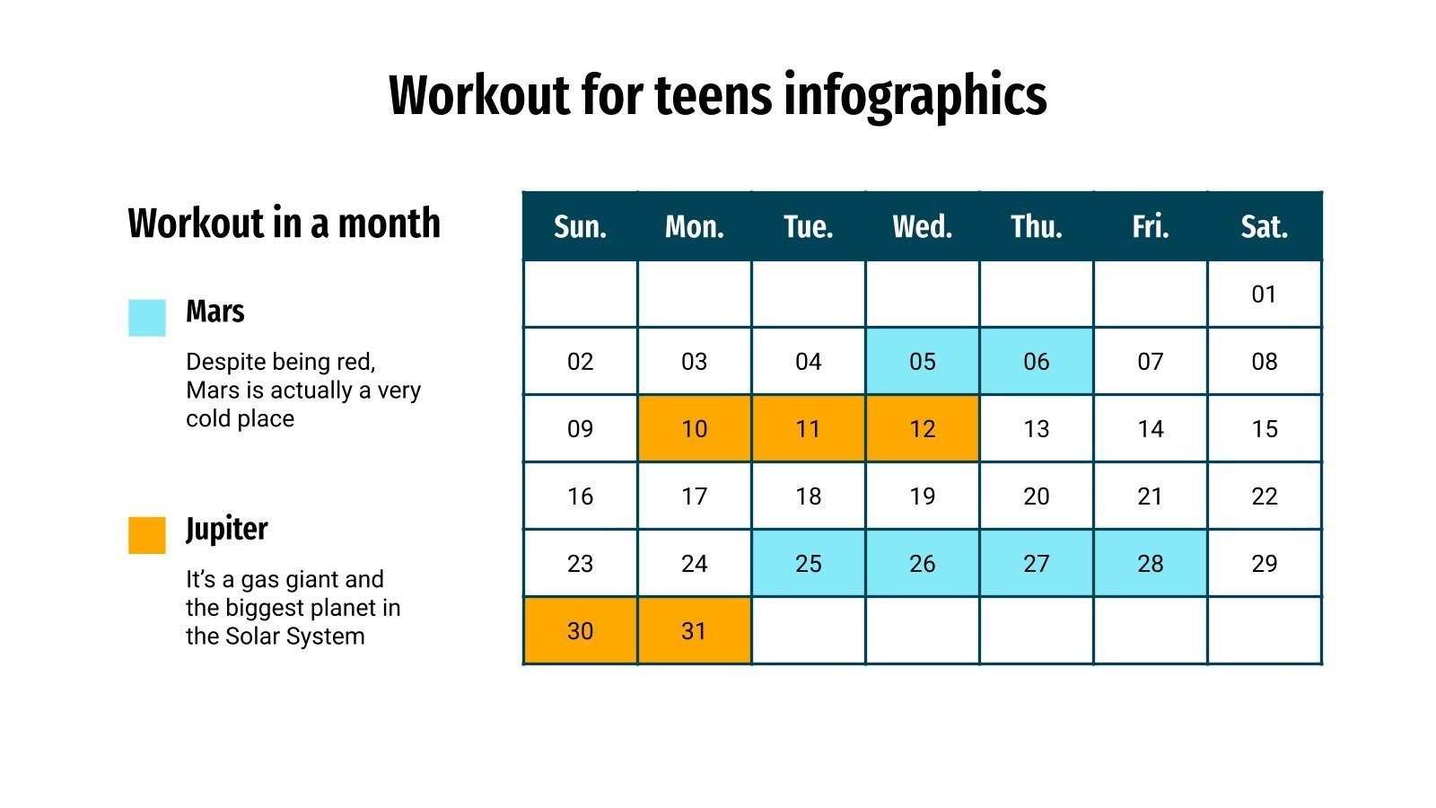 Workout for Teens Infographics | Google Slides & PowerPoint