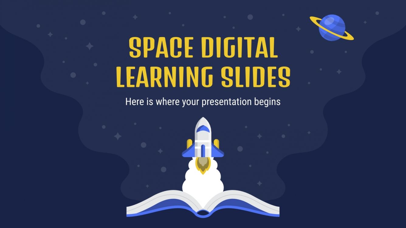Space Digital Learning Slides Google Slides & PPT template