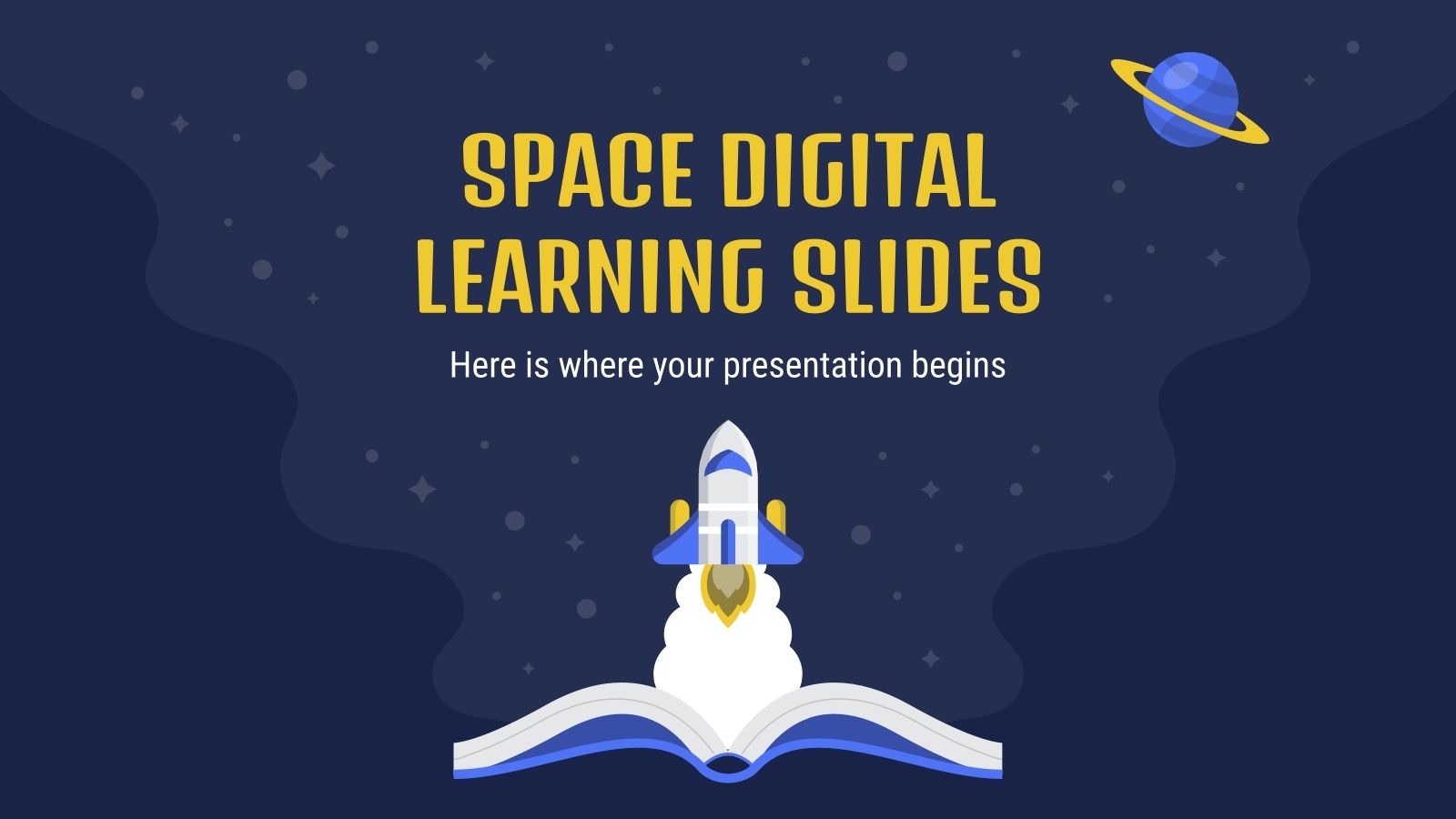 Space Digital Learning Slides Google Slides & PPT template