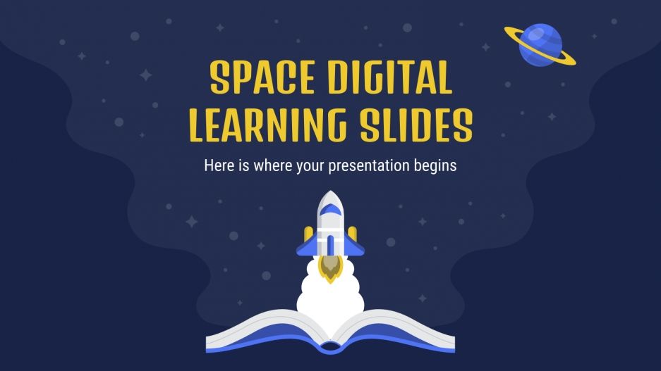 Space Digital Learning Slides Google Slides & PPT template