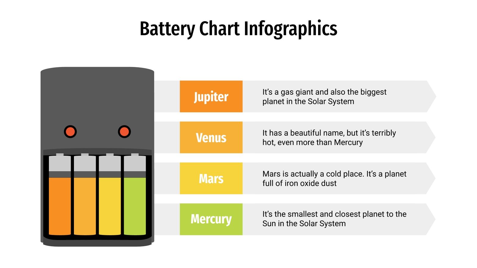 Free Battery Chart Infographics for Google Slides and PowerPoint