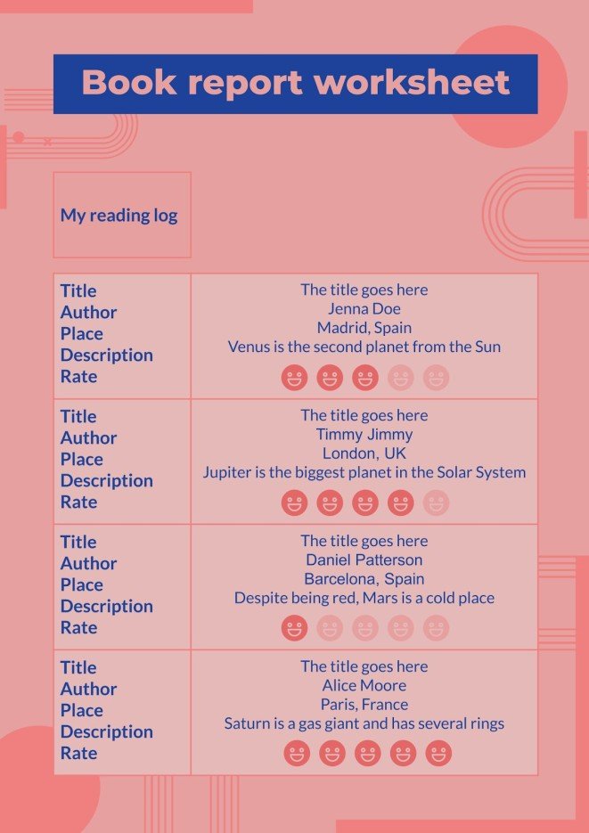 Book Report Worksheets | Google Slides & PowerPoint