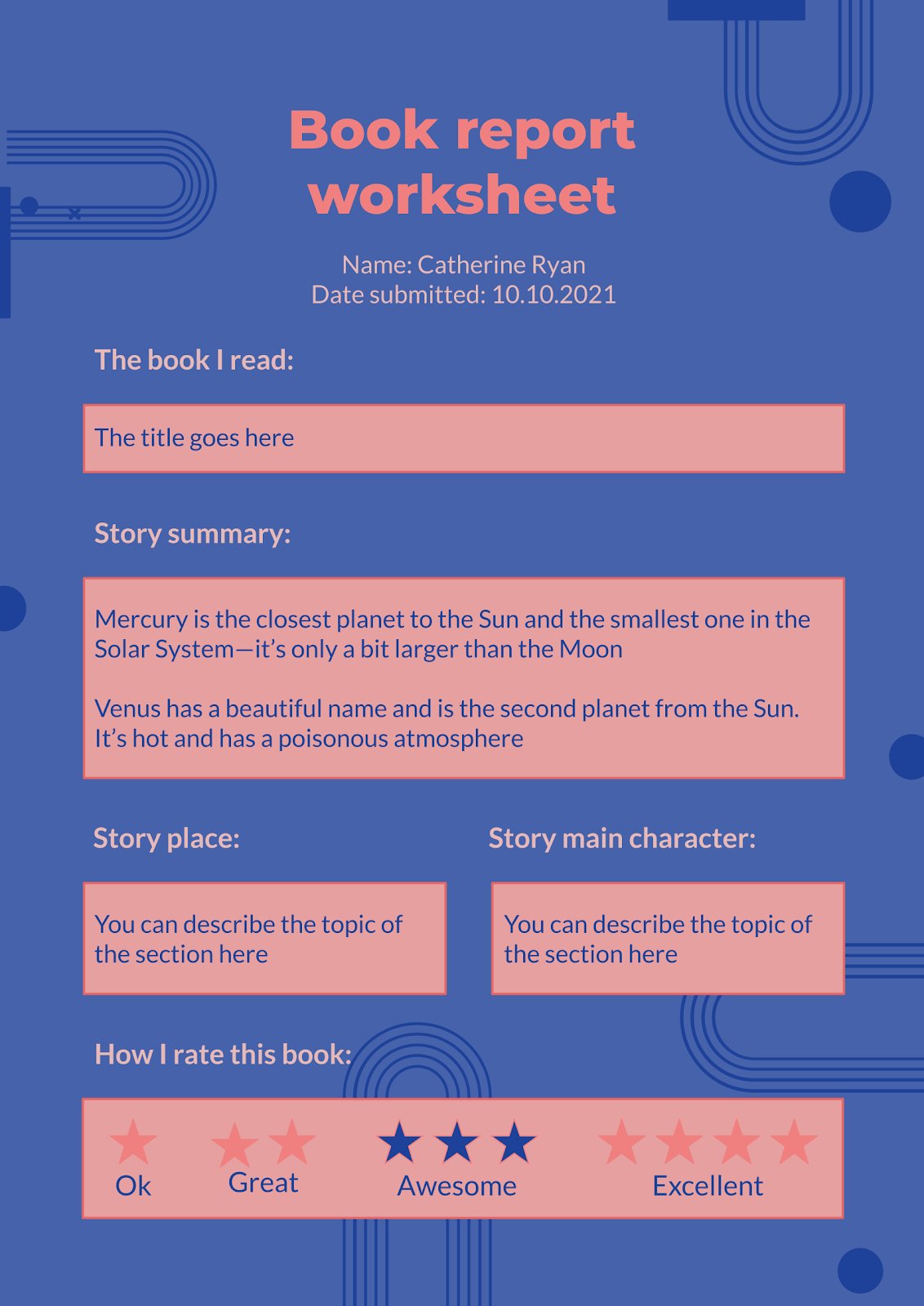 Book Report Worksheets | Google Slides & PowerPoint