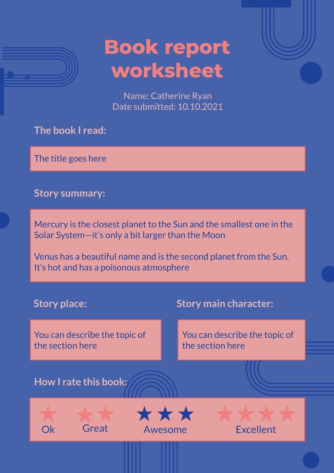 Book Report Worksheets | Google Slides & PowerPoint