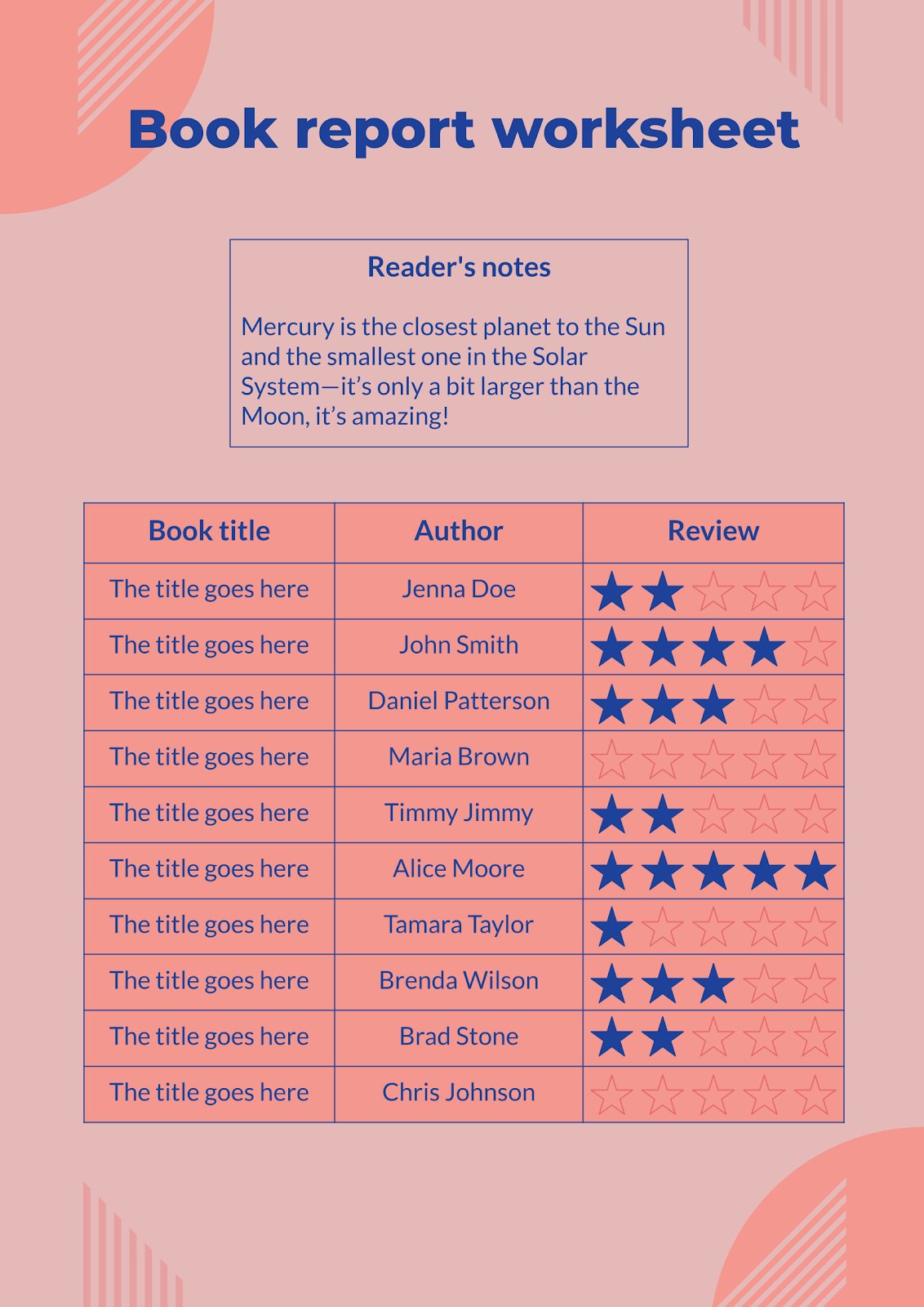 Book Report Worksheets | Google Slides & PowerPoint