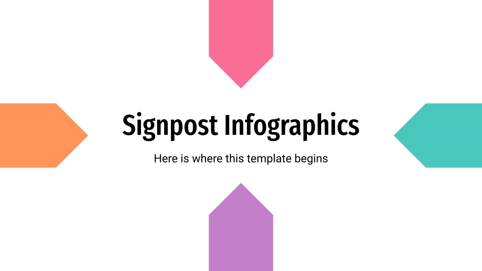 Free Signpost Infographics for Google Slides and PPT