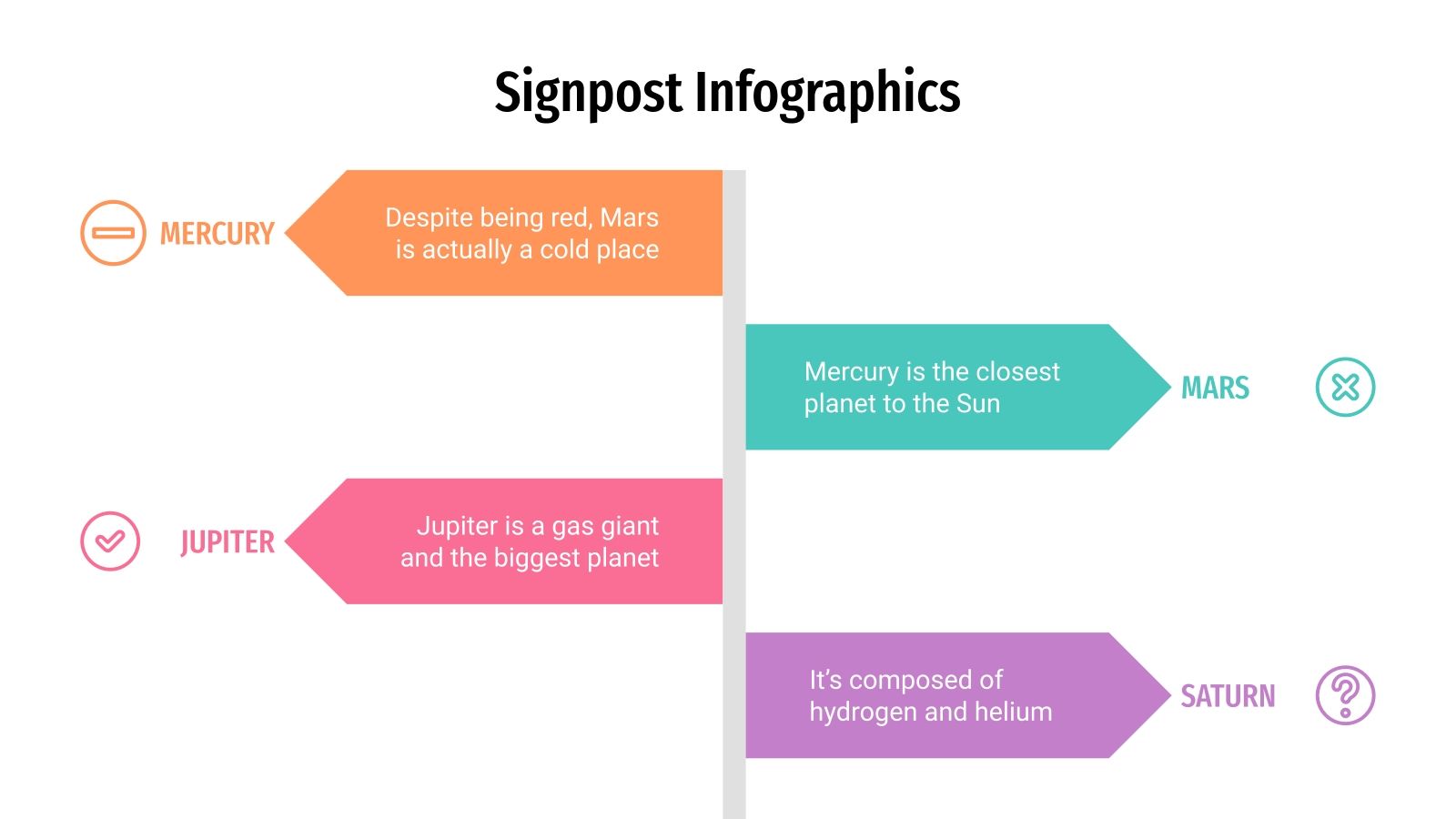 Free Signpost Infographics for Google Slides and PPT