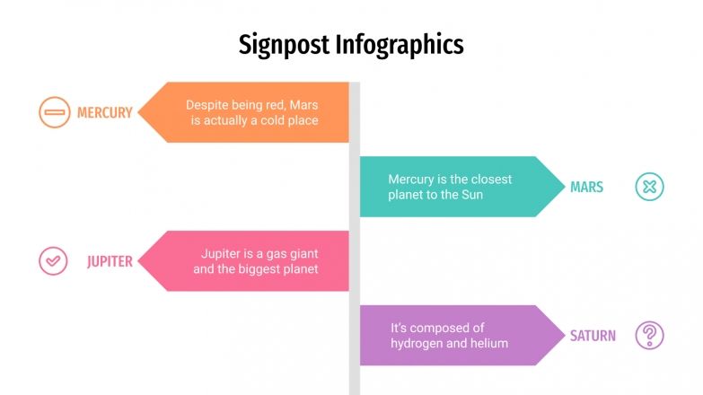 Free Signpost Infographics for Google Slides and PPT