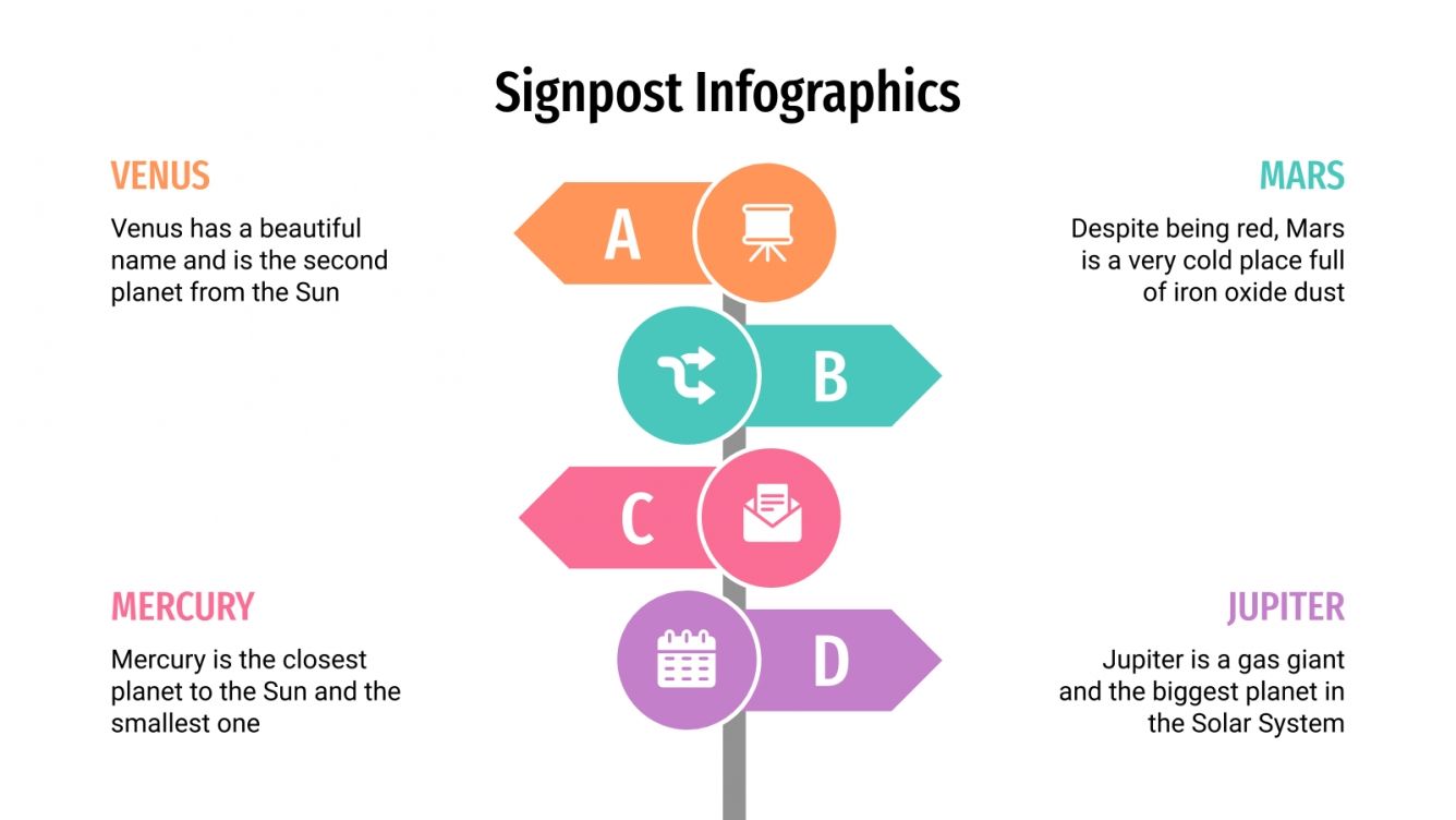 Free Signpost Infographics for Google Slides and PPT