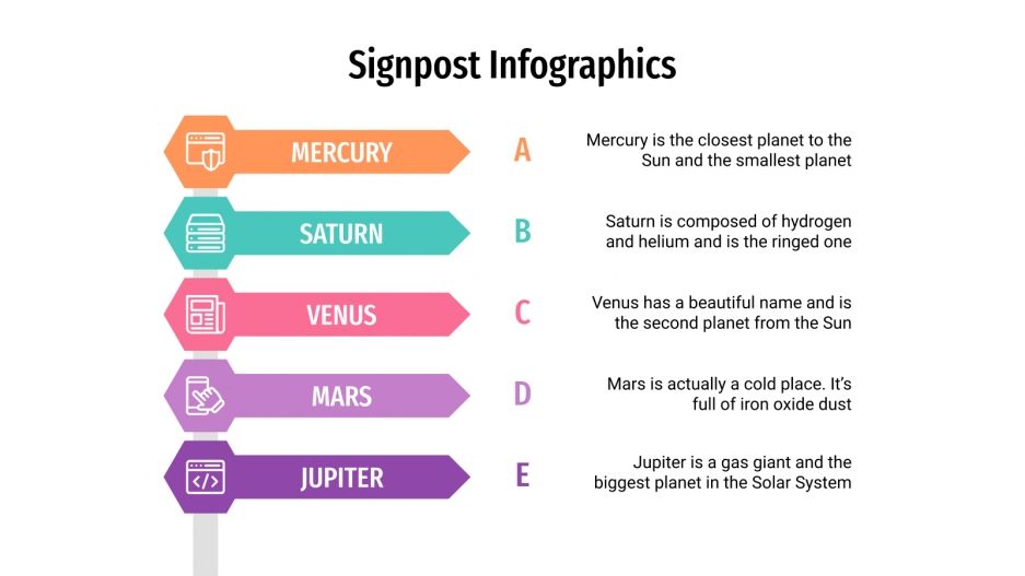 Free Signpost Infographics for Google Slides and PPT