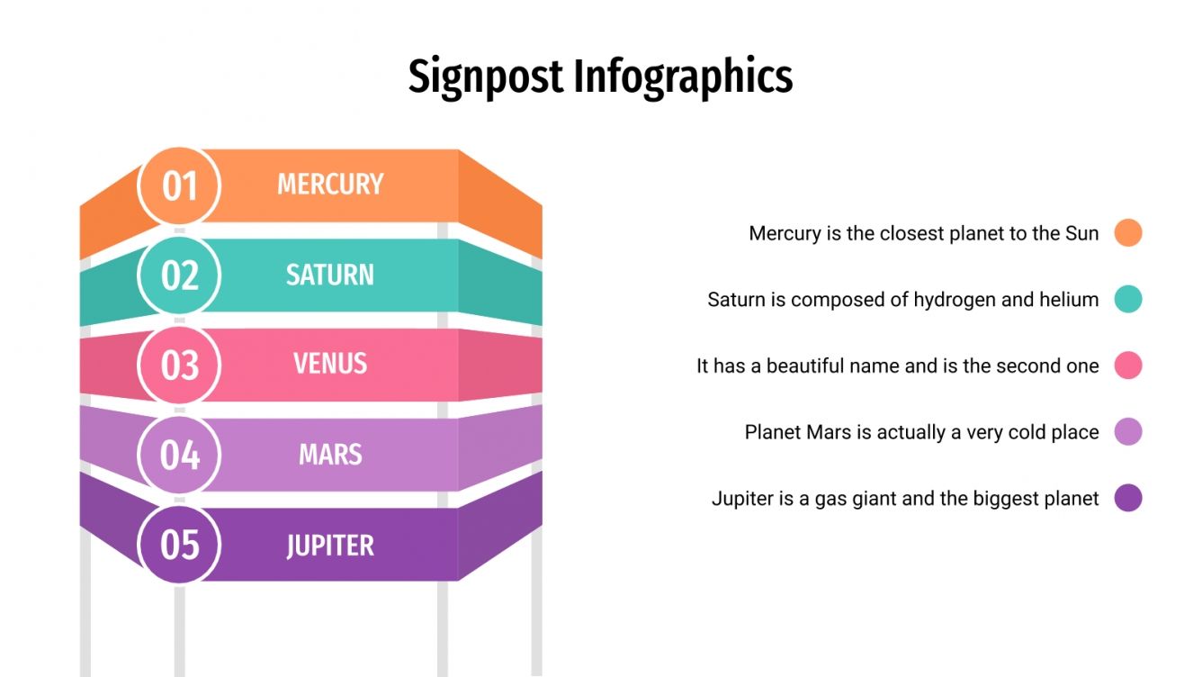 Free Signpost Infographics for Google Slides and PPT
