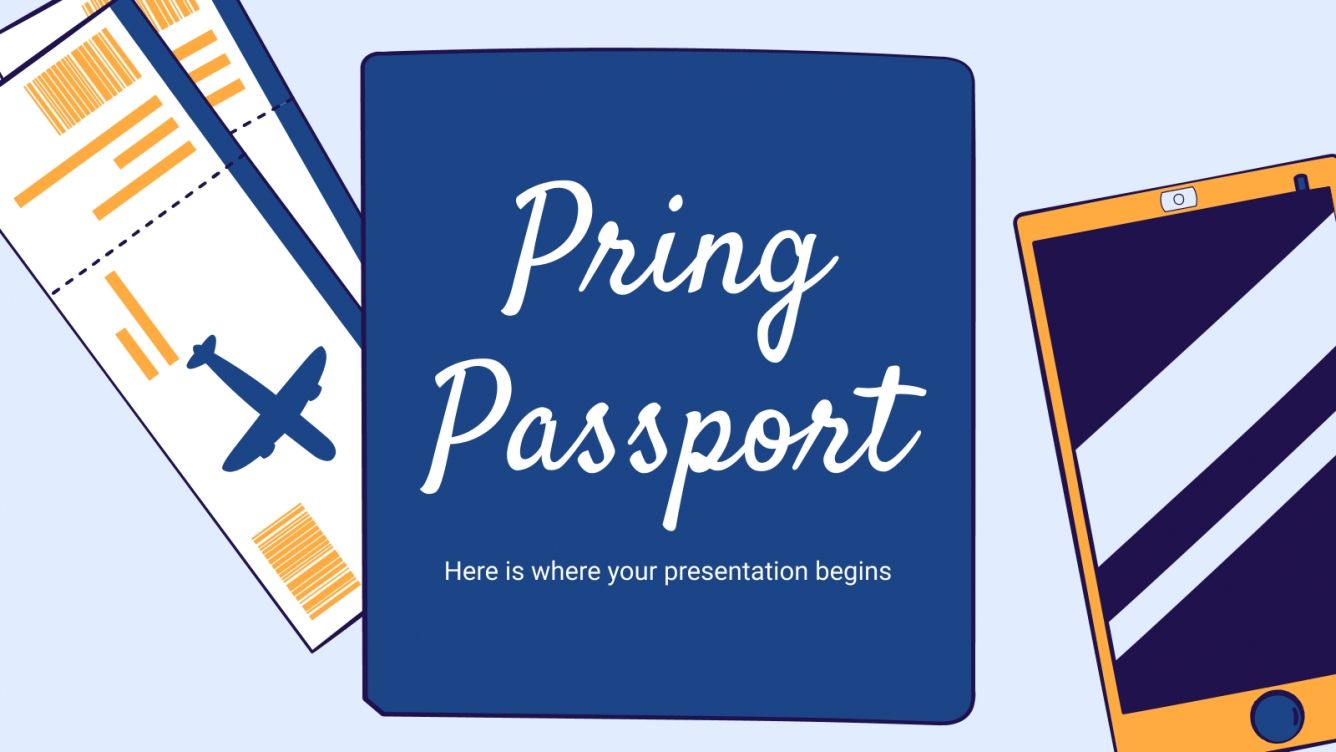 Pring Passport | Template for Google Slides & PowerPoint