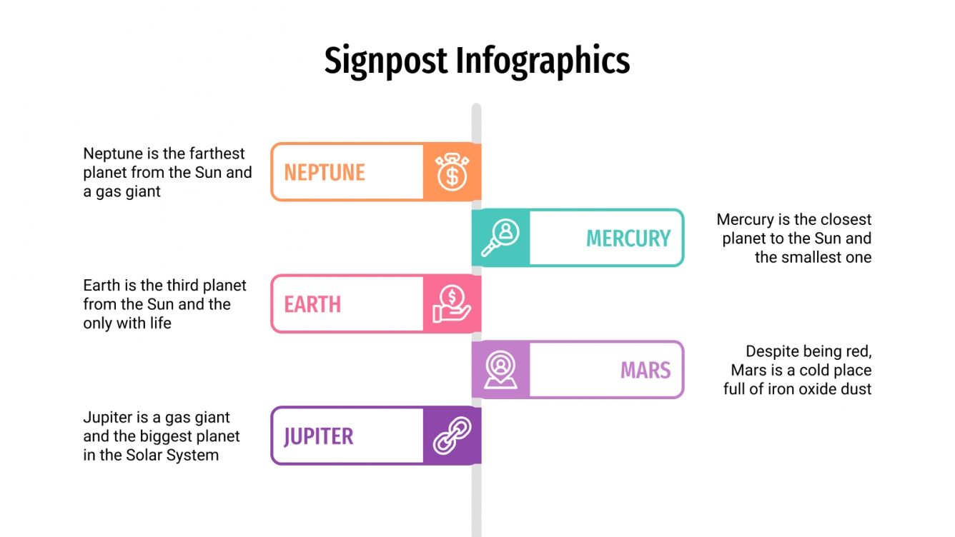 Free Signpost Infographics for Google Slides and PPT
