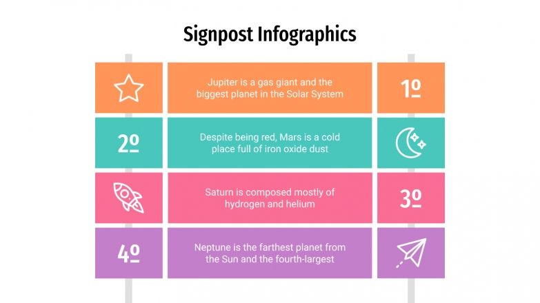 Free Signpost Infographics for Google Slides and PPT