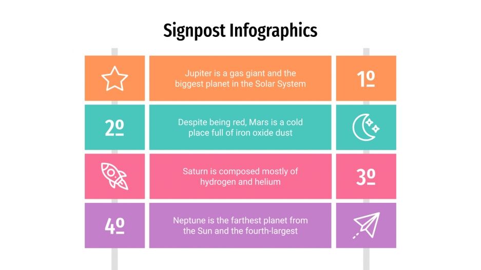 Free Signpost Infographics for Google Slides and PPT