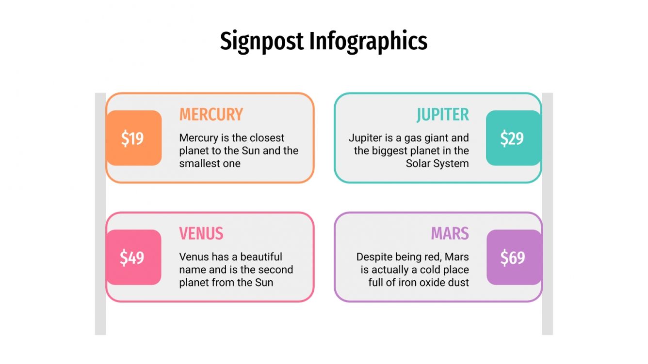 Free Signpost Infographics for Google Slides and PPT
