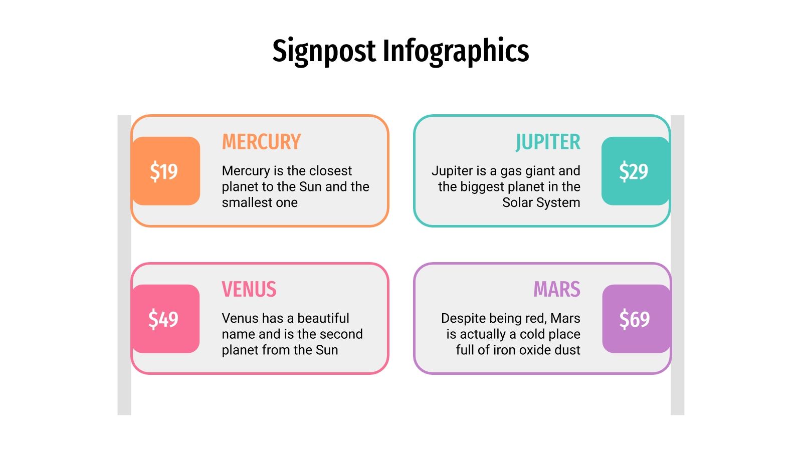 Free Signpost Infographics for Google Slides and PPT