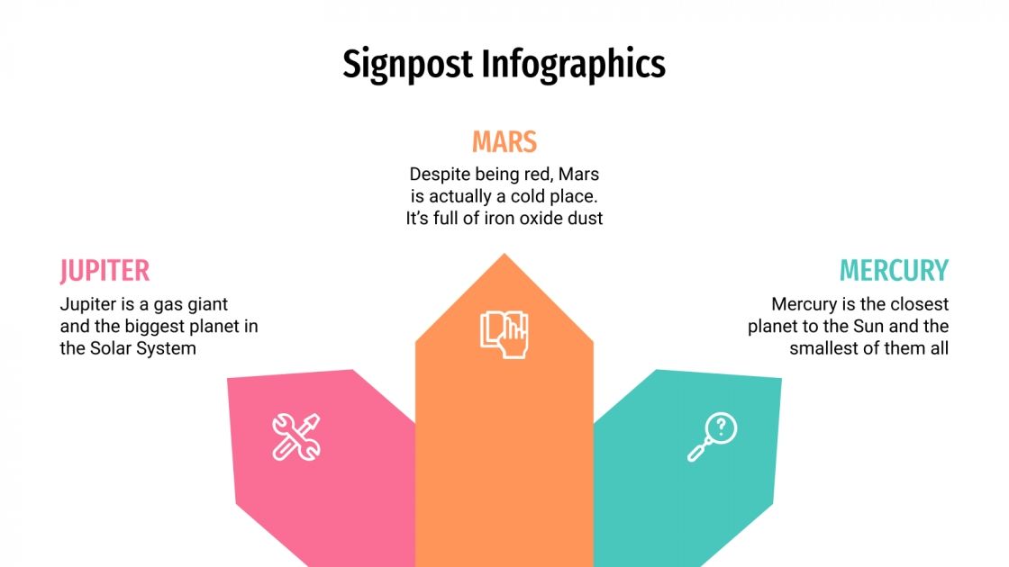 Free Signpost Infographics for Google Slides and PPT