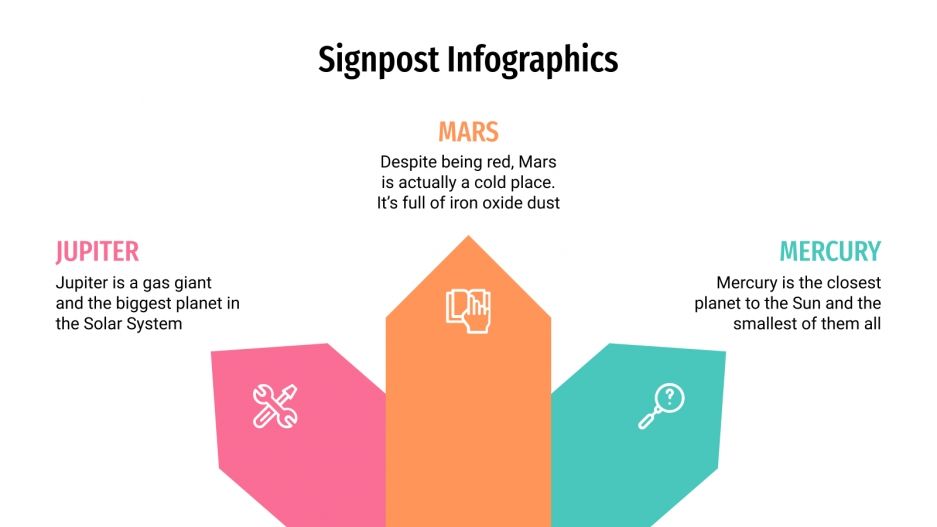 Free Signpost Infographics for Google Slides and PPT