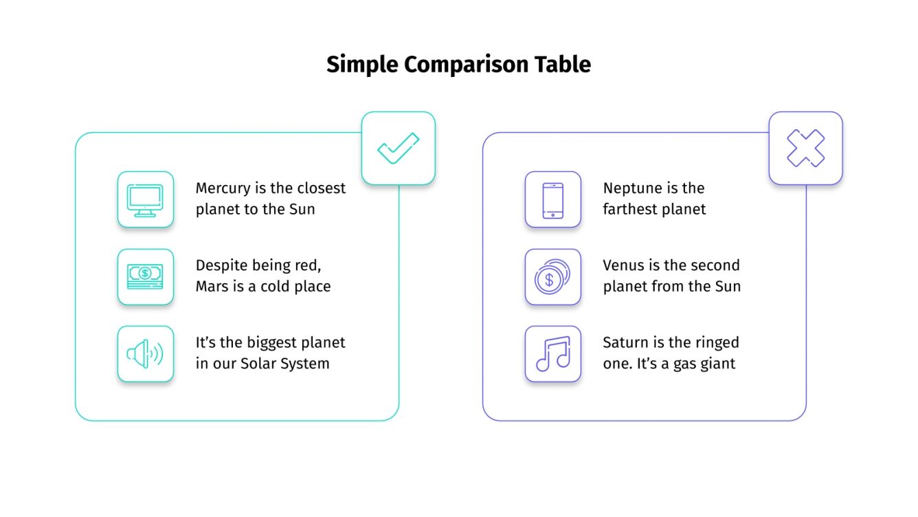 Infographies de comparaison | Modèle Google Slides et PPT