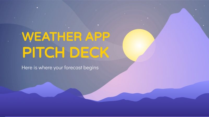 Modèles gratuits sur la météo pour Google Slides et PPT