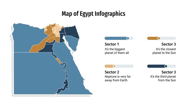 Map of Egypt Infographics for Google Slides & PowerPoint