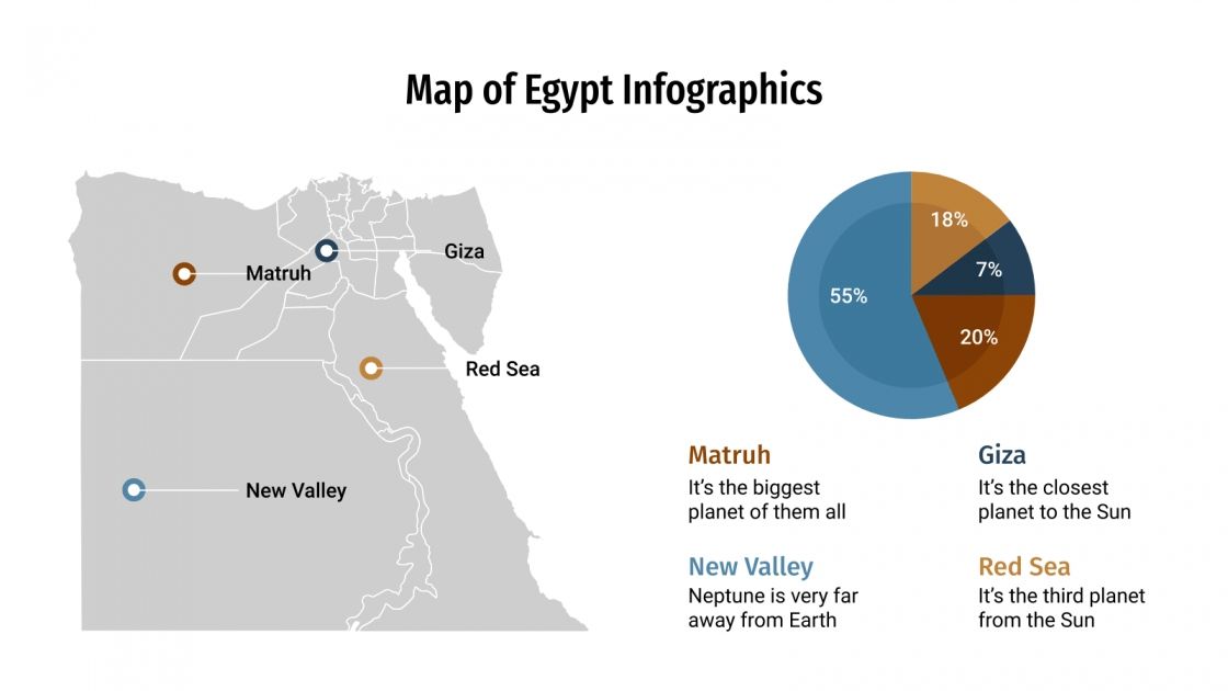 Map of Egypt Infographics for Google Slides & PowerPoint