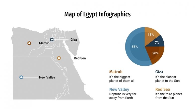 Map of Egypt Infographics for Google Slides & PowerPoint