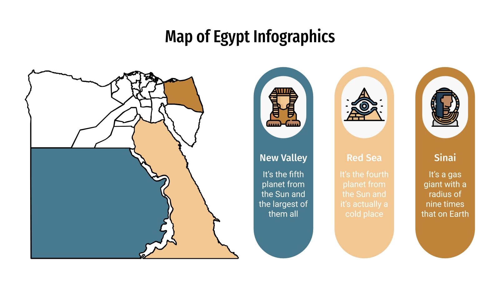 Map of Egypt Infographics for Google Slides & PowerPoint