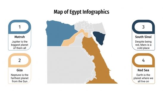 Map of Egypt Infographics for Google Slides & PowerPoint