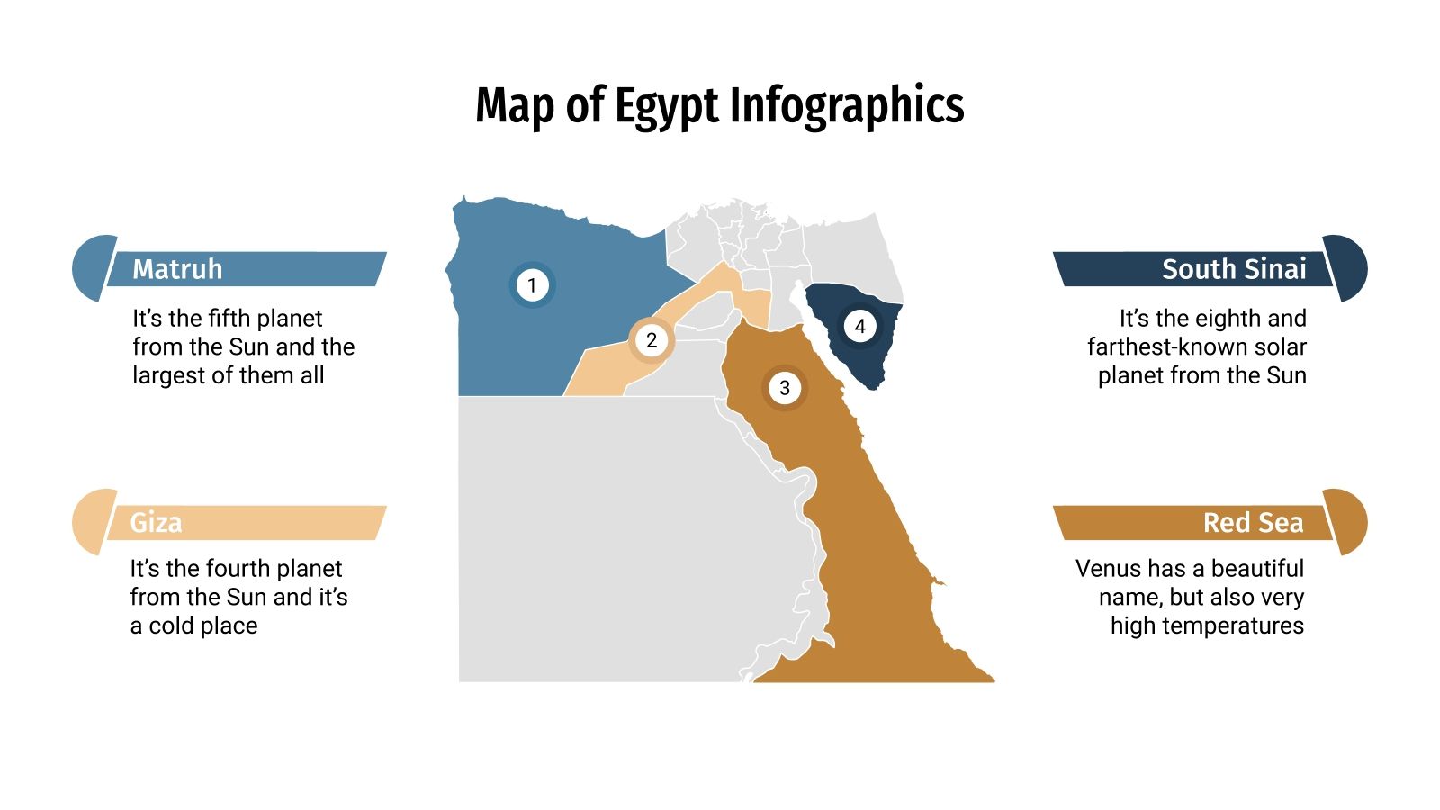 Map of Egypt Infographics for Google Slides & PowerPoint