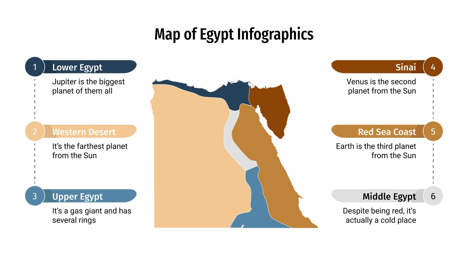 Map of Egypt Infographics for Google Slides & PowerPoint