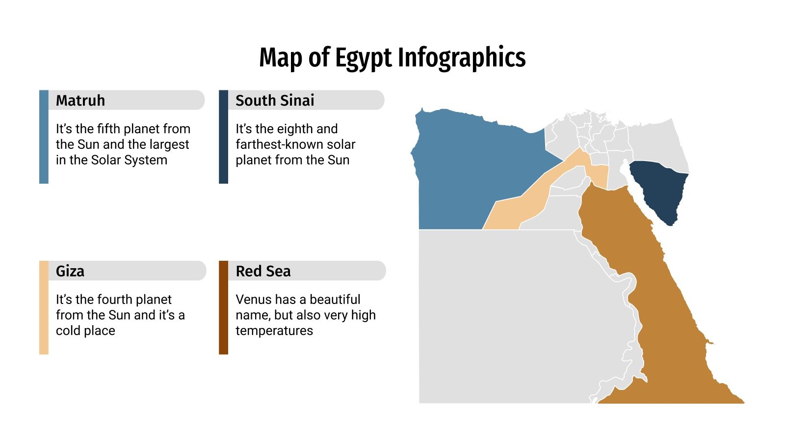 Map of Egypt Infographics for Google Slides & PowerPoint