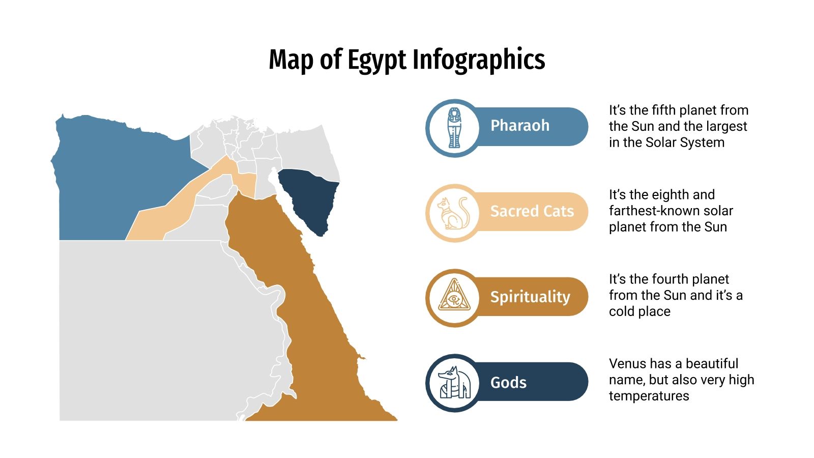 Map of Egypt Infographics for Google Slides & PowerPoint