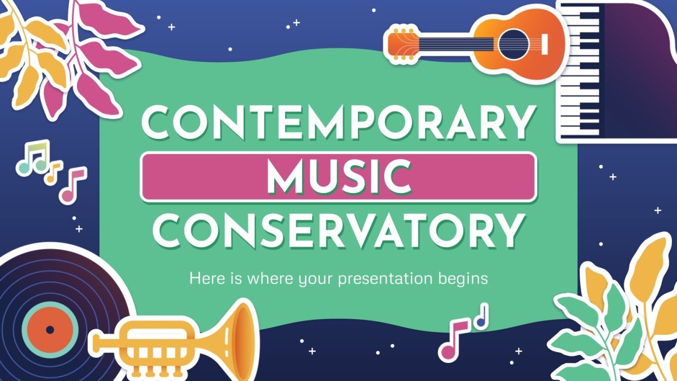 Plantillas gratis de Música para Google Slides y PowerPoint