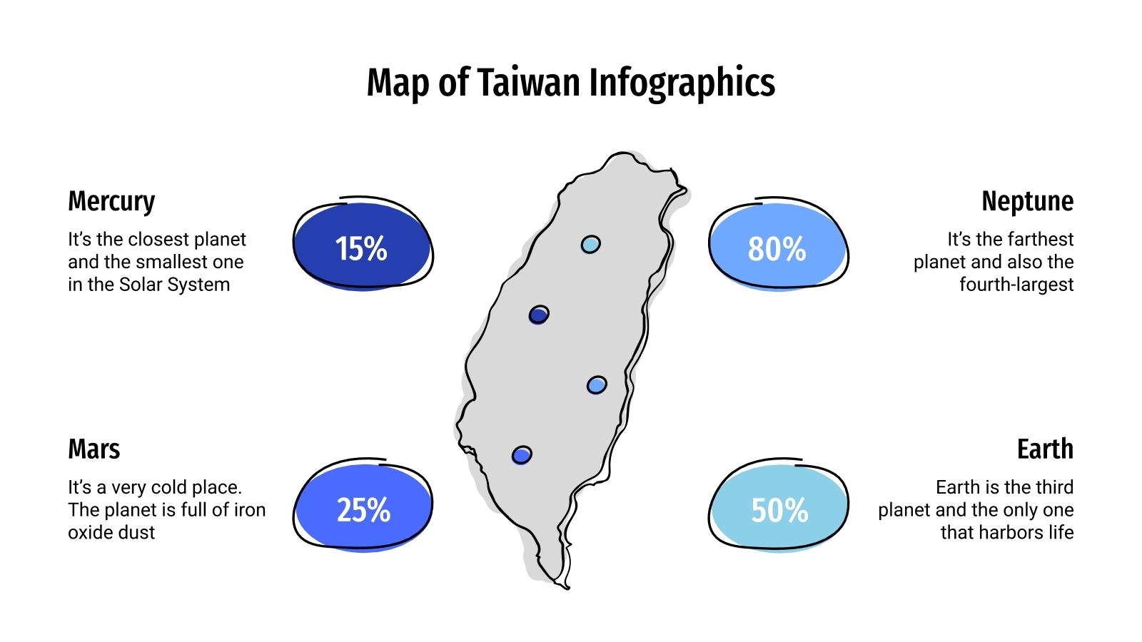 Map of Taiwan Infographics for Google Slides and PowerPoint