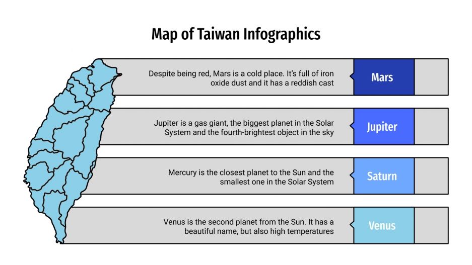 Map of Taiwan Infographics for Google Slides and PowerPoint