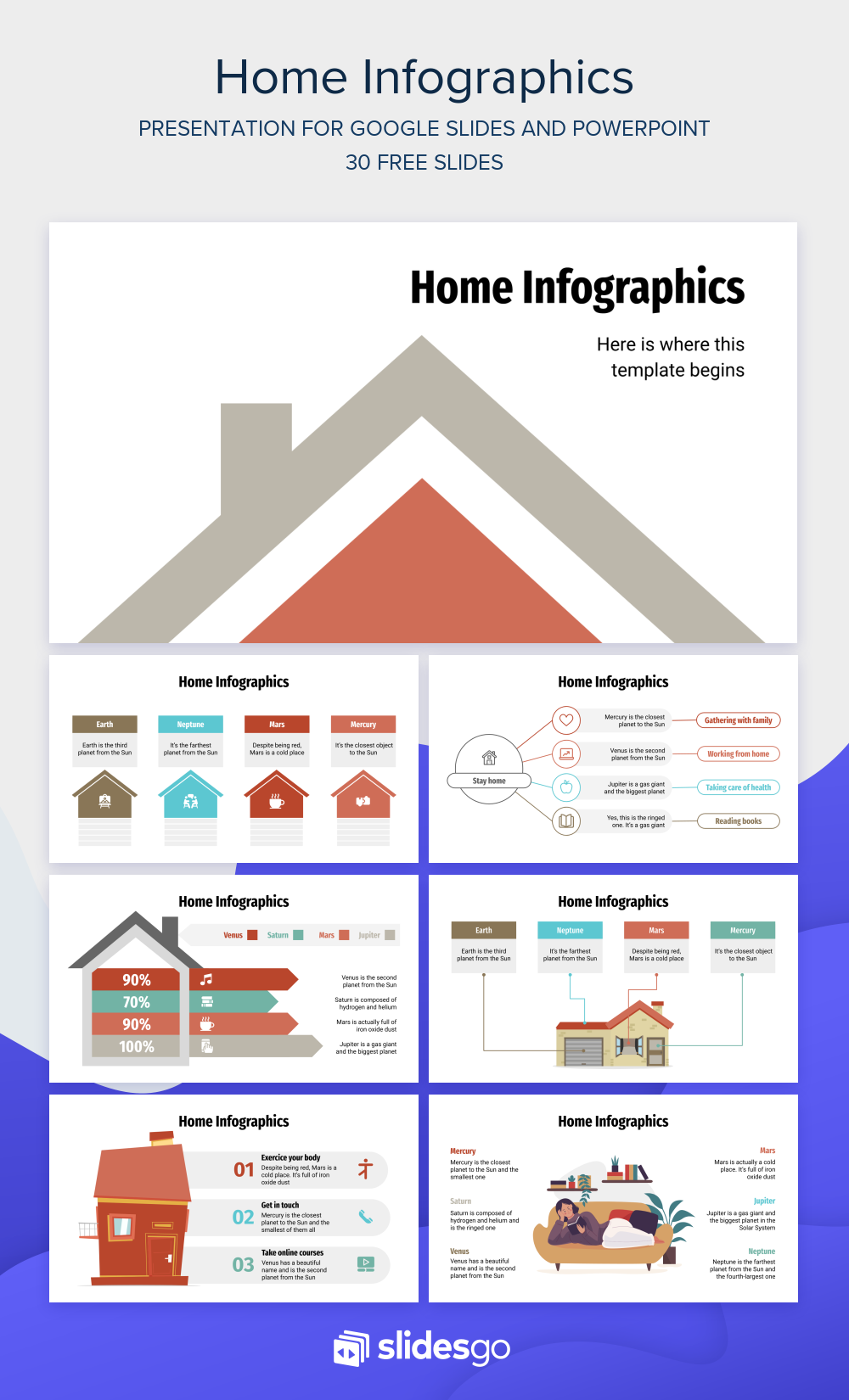 Free Home Infographics for Google Slides and PowerPoint