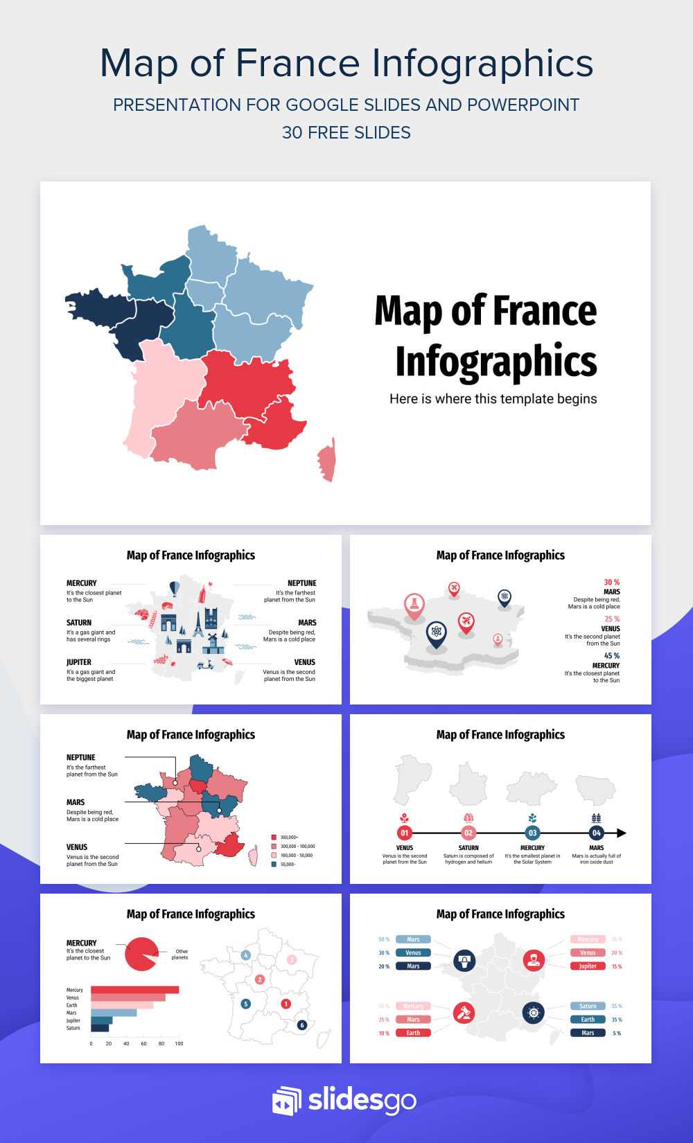 Map Of France For PowerPoint And Google Slides, 59% OFF