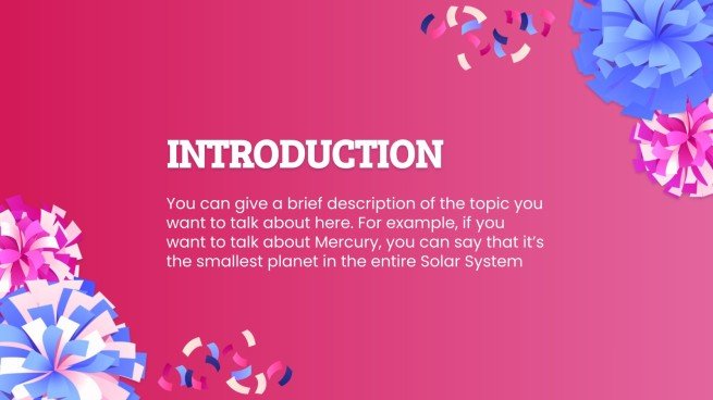 Cheerleading Halftime Performance Minitheme | Google Slides