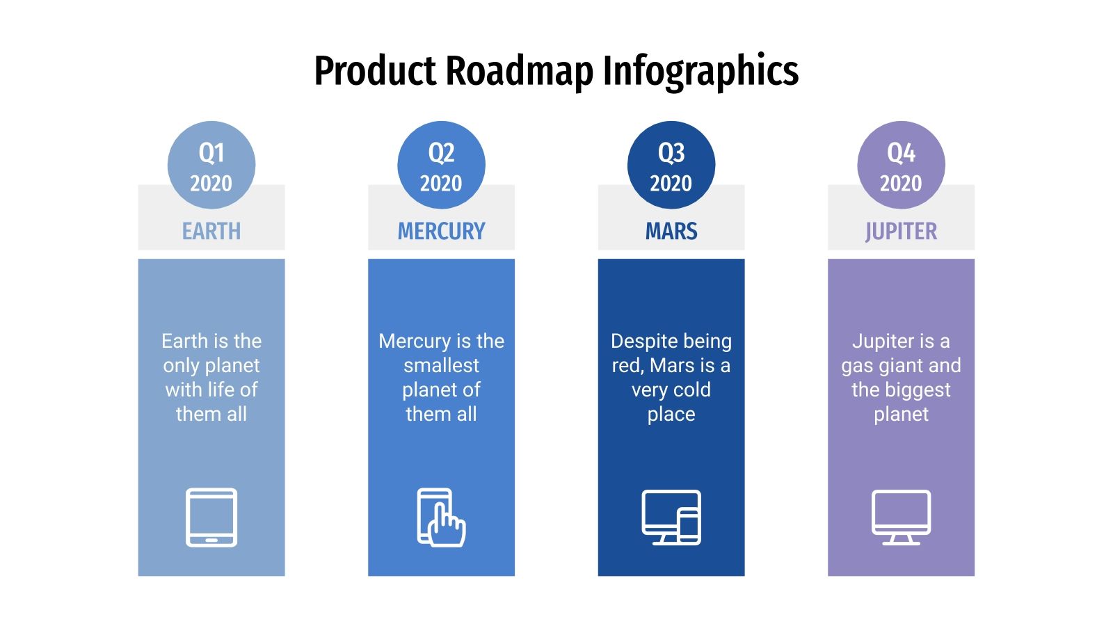 Product Roadmap Infographics for Google Slides and PowerPoint
