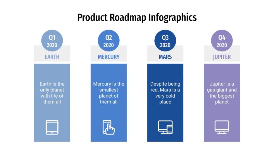 Product Roadmap Infographics for Google Slides and PowerPoint