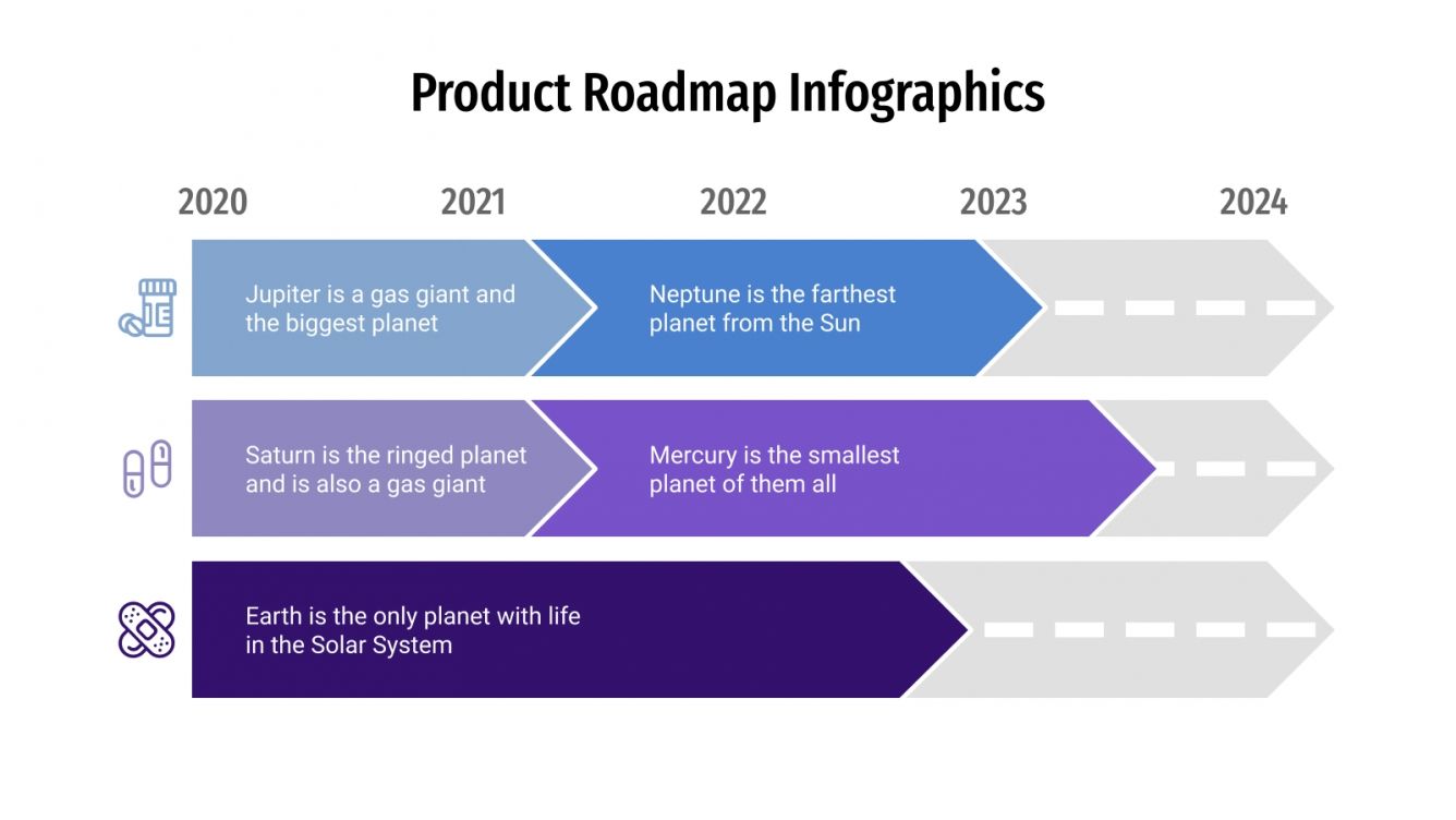 Product Roadmap Infographics for Google Slides and PowerPoint