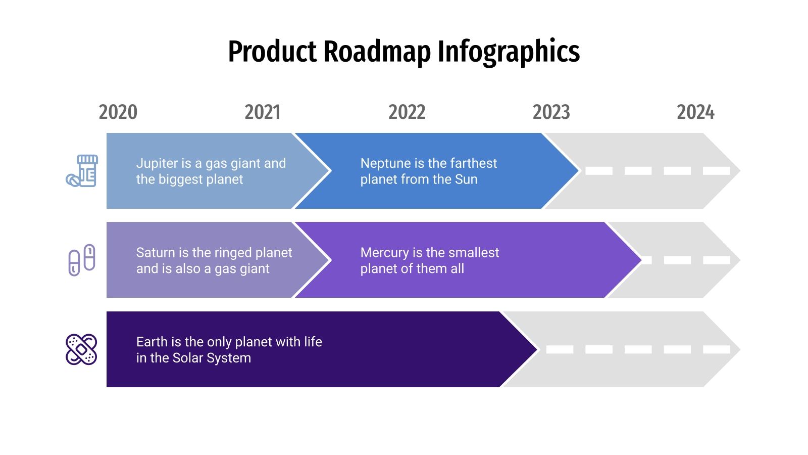 Product Roadmap Infographics for Google Slides and PowerPoint