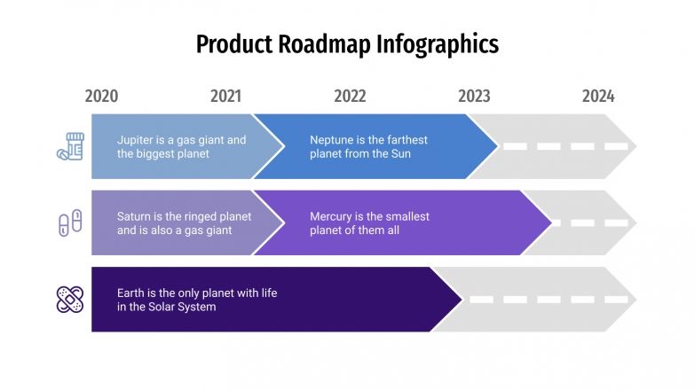 Product Roadmap Infographics for Google Slides and PowerPoint