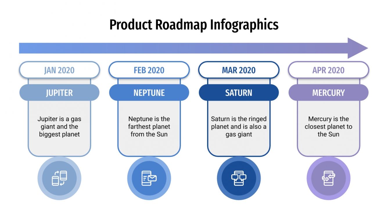 Product Roadmap Infographics for Google Slides and PowerPoint