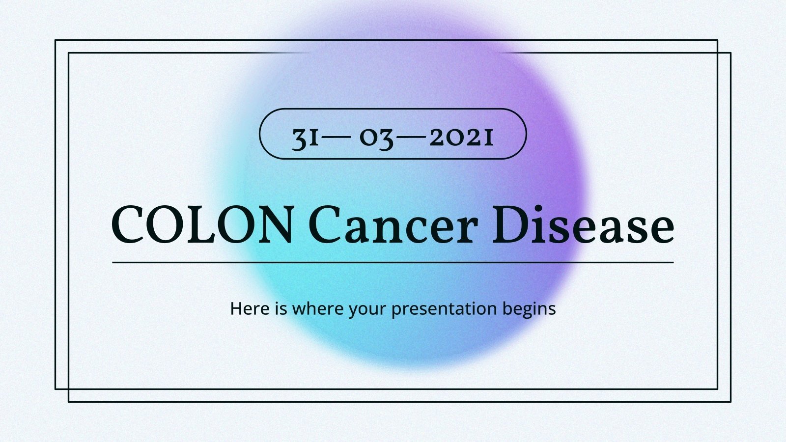 Colon Cancer Disease | Google Slides & PowerPoint