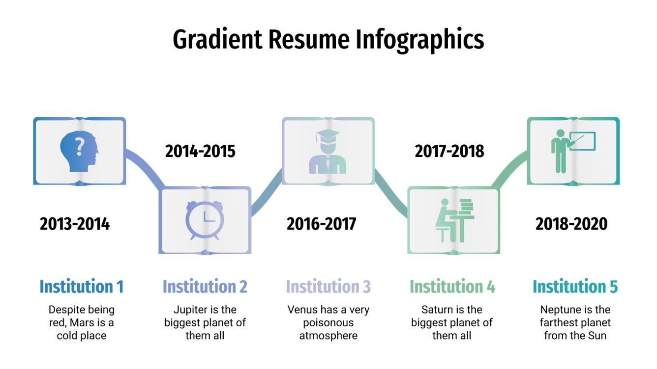 Gradient Resume Infographics for Google Slides and PowerPoint